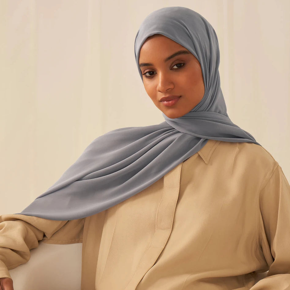 Soft Lightweight Jersey Hijab In Light Blue on Luulla
