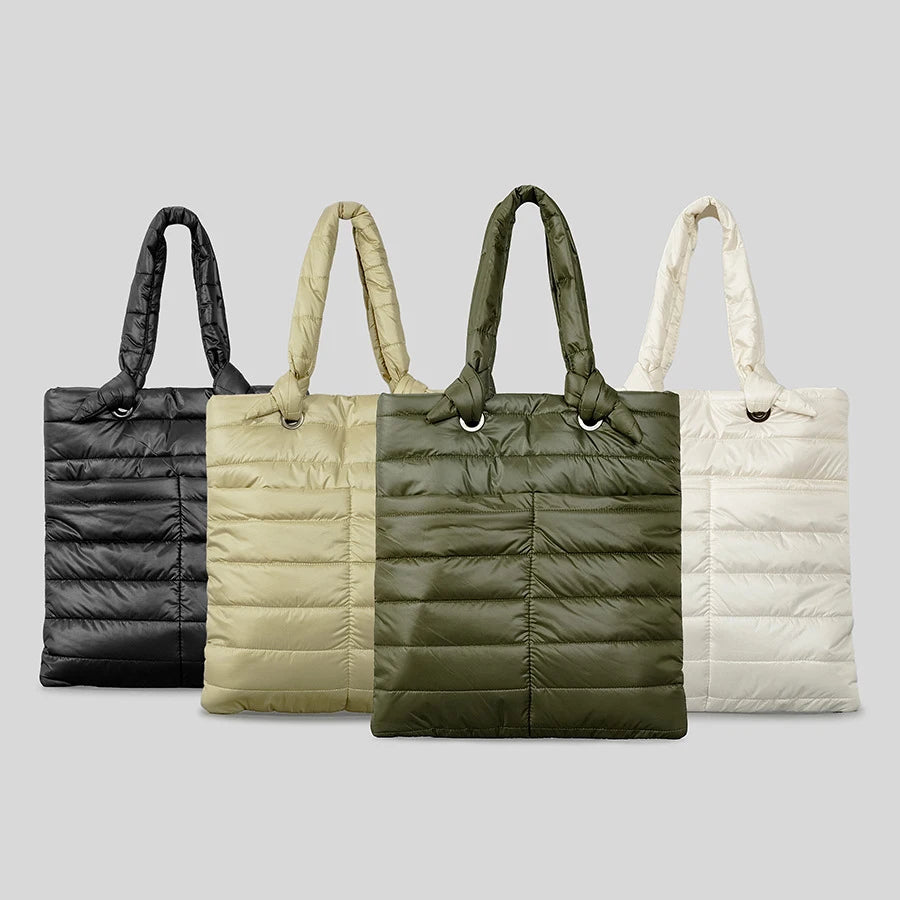 Quilted Puffer Tote Bags In Assorted Colors on Luulla