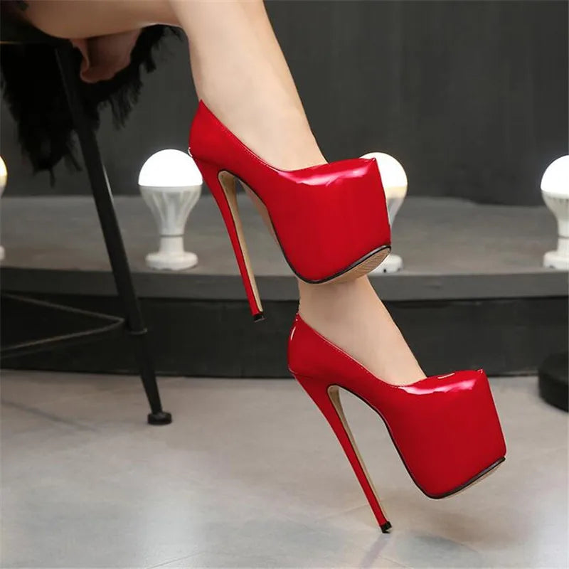 Red High Heels Platform Stiletto Party Shoes on Luulla