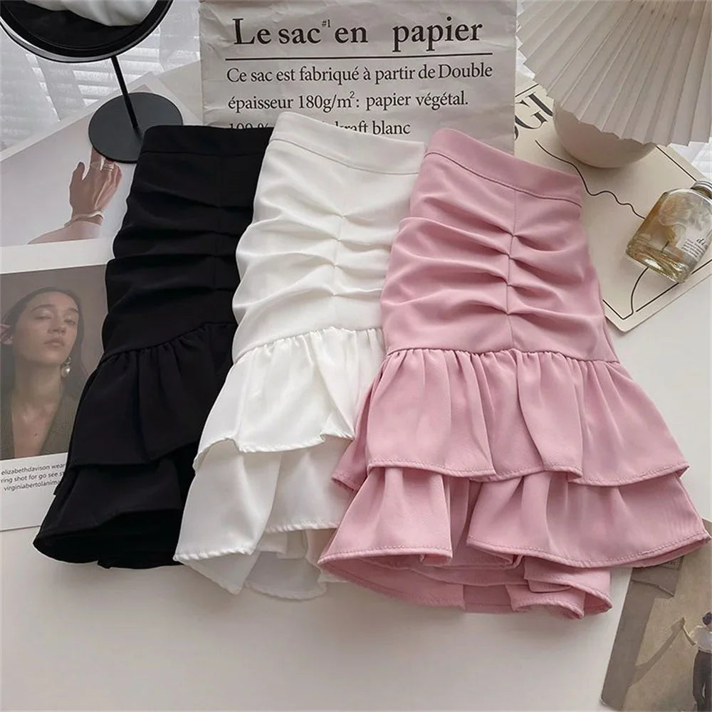 Ruffled Layered Skirt Pack In Three Colors on Luulla